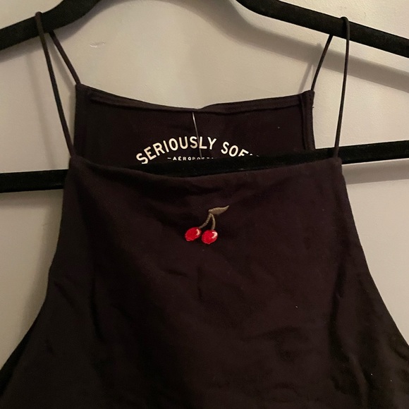 Hot Topic | Tops | Soft Stretchy Cherry Black Halter Top Women Girl Emo ...